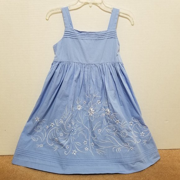 George | Dresses | George Dress 4 Embroidered Poplin Floral Pintuck ...